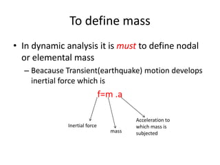 OpenSees dynamic_analysis | PDF