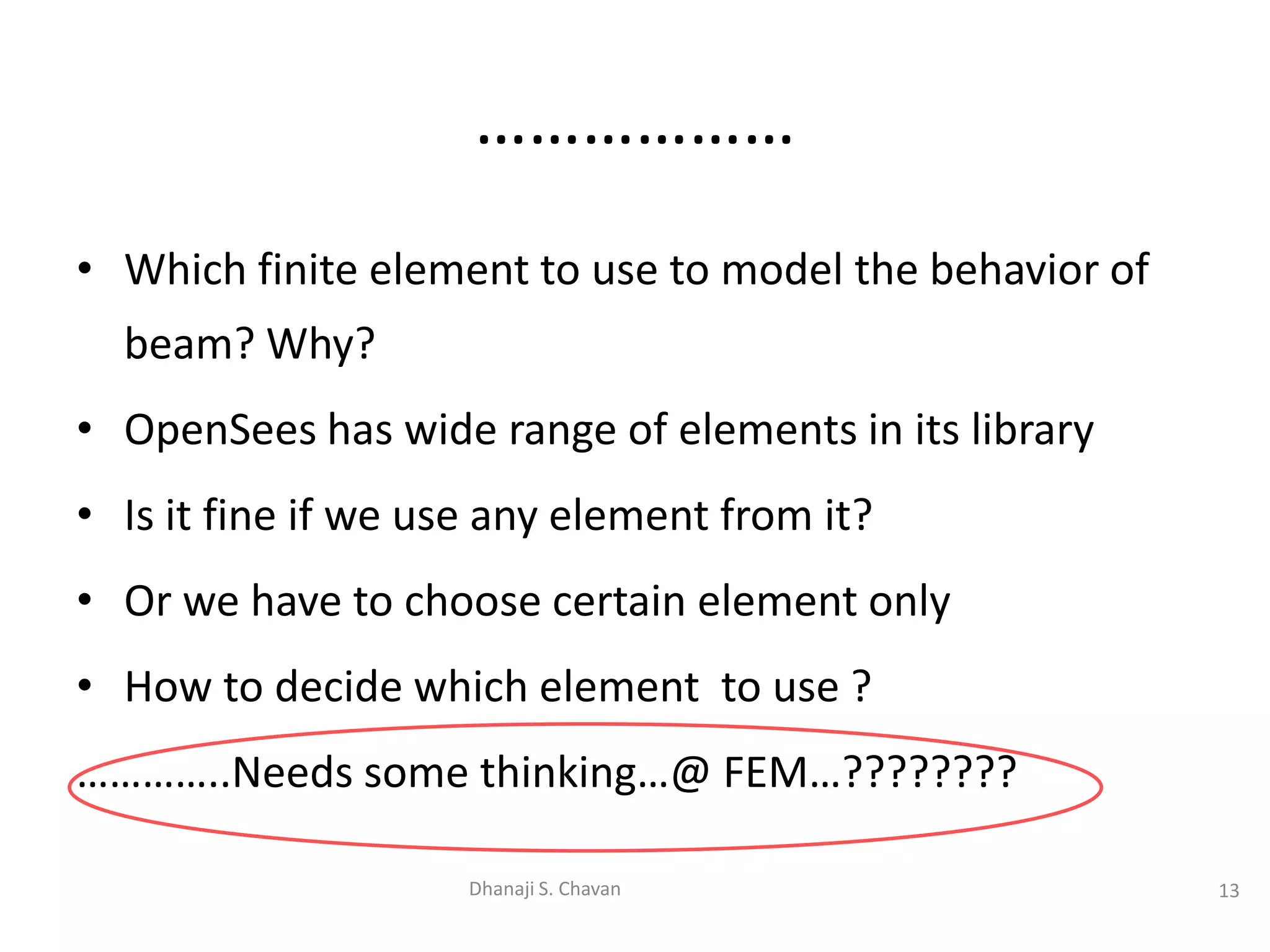OpenSees: modeling and performing static analysis | PDF