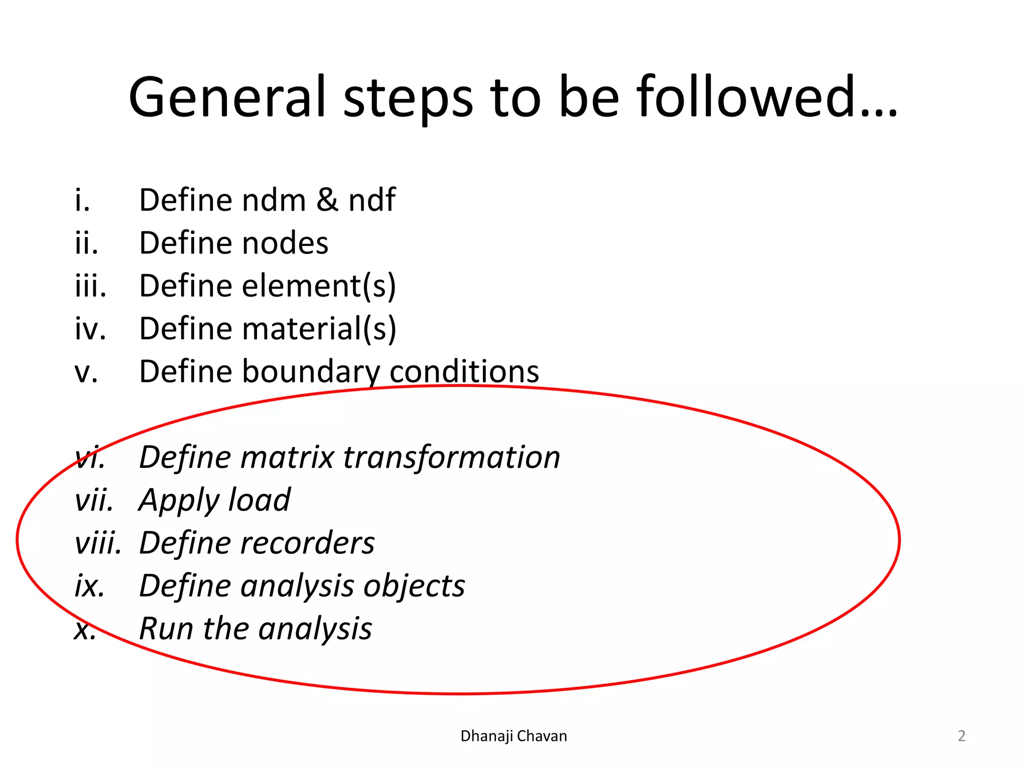 OpenSees: modeling and performing static analysis | PDF