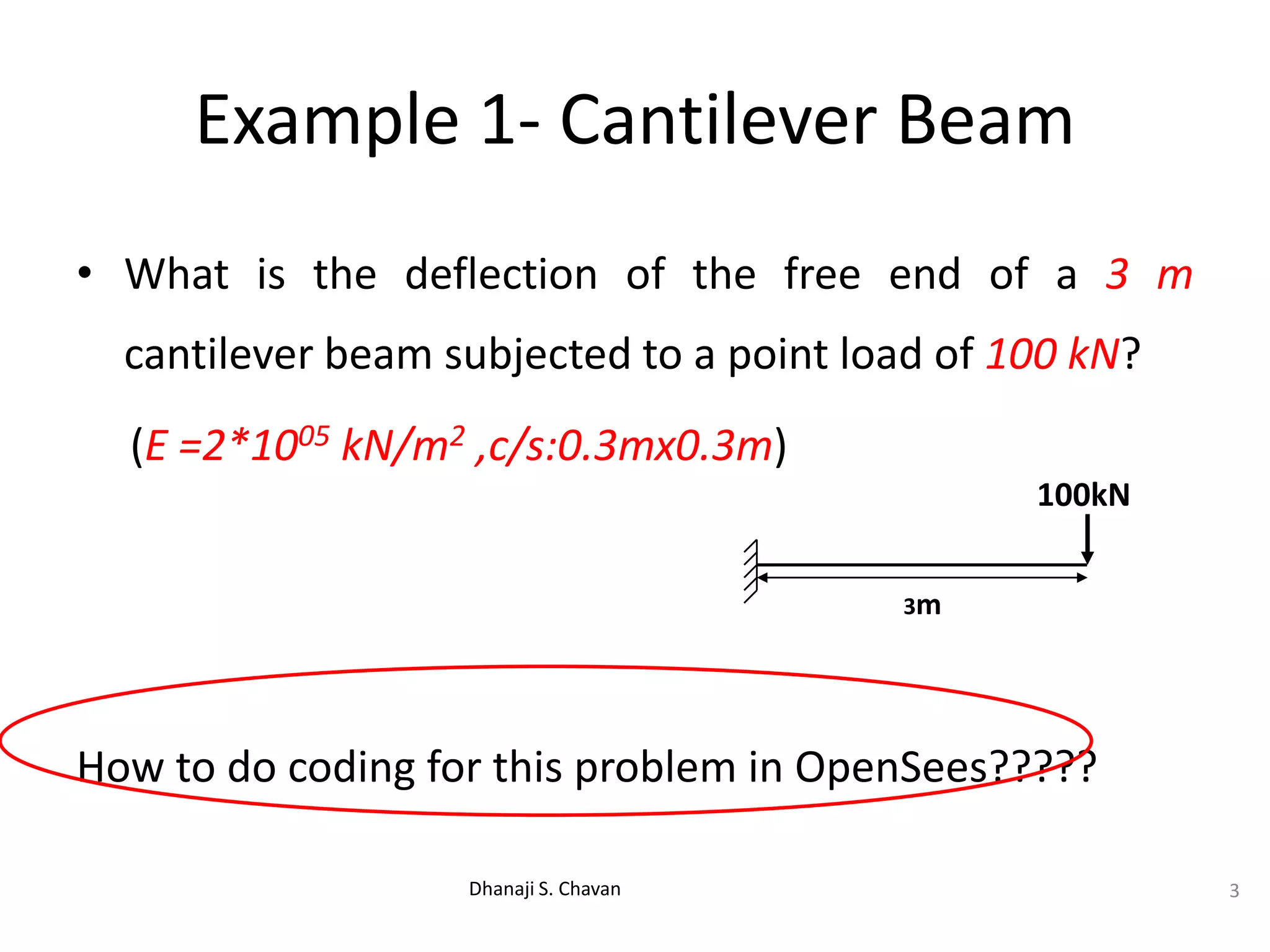 OpenSees: modeling and performing static analysis | PDF