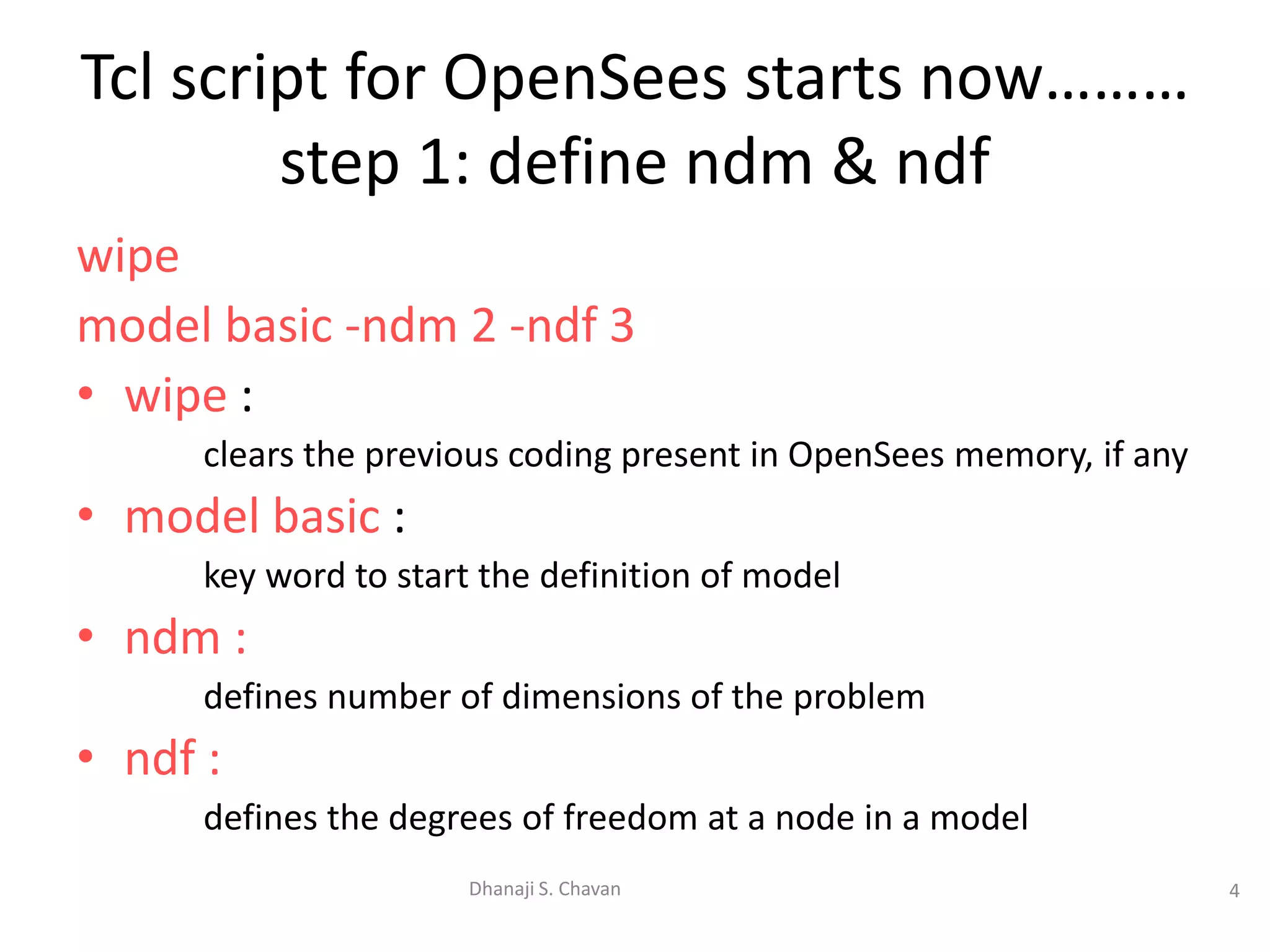 OpenSees: modeling and performing static analysis | PDF