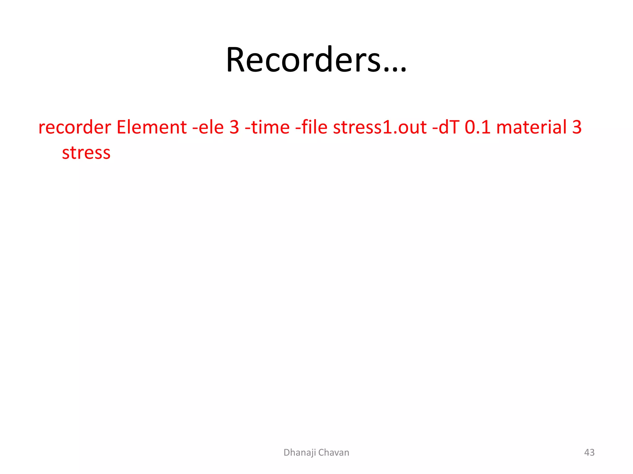 OpenSees: modeling and performing static analysis | PDF