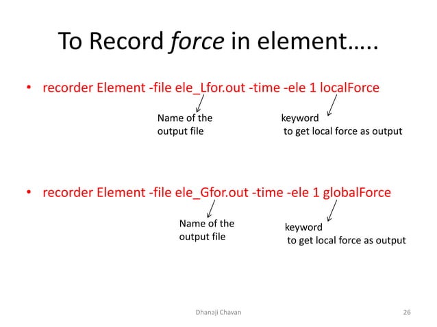 OpenSees: modeling and performing static analysis | PPT