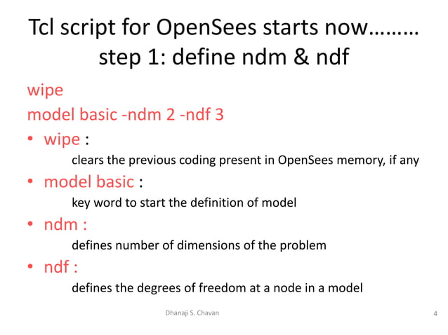 OpenSees: modeling and performing static analysis | PPT