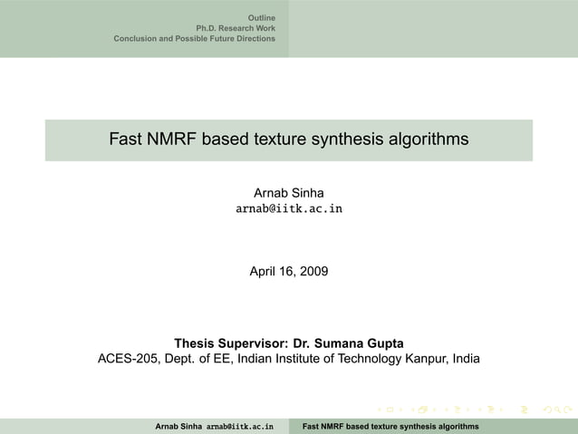 Computationally Efficient NMRF model based Texture Synthesis | PDF