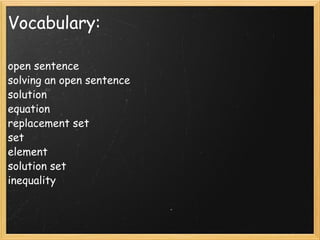 Open sentences | PPT