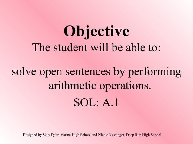 Open sentences | PPT