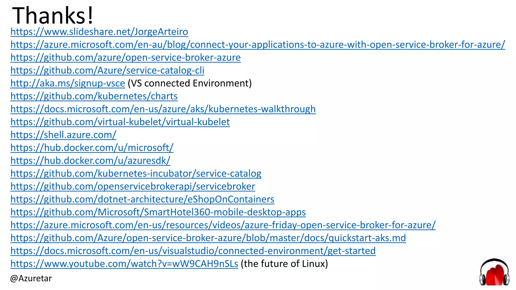 Open service broker API with Azure Kubernetes Services | PPT