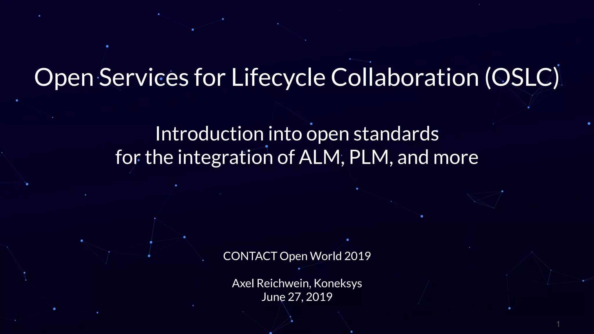 Open Services for Lifecycle Collaboration (OSLC) | PPT