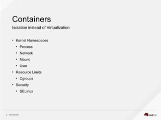 Openshift: Build, deploy & manage open, standard containers | PPT