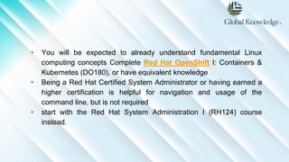 OpenShift Application Development | DO288 | Red Hat OpenShift | PPT