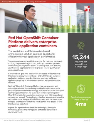 Red Hat OpenShift Container Platform delivers enterprise-grade ...