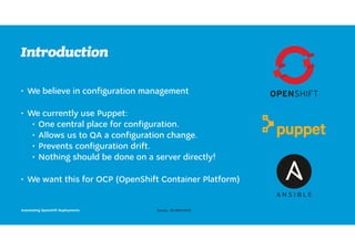 Automating OpenShift Deployments | PDF