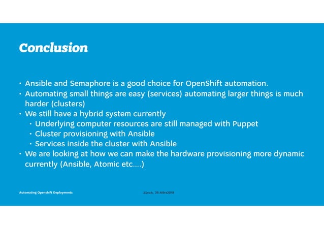 Automating OpenShift Deployments | PPT