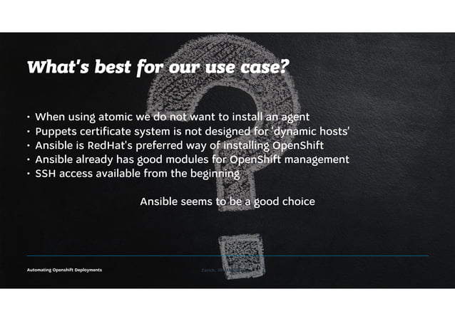 Automating Openshift Deployments Ppt
