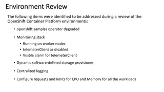 Open shift deployment review getting ready for day 2 operations | PPT
