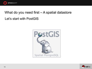 Openshift GeoSpatial Capabilities | PPT | Cloud Computing | Internet
