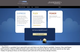 OpenShift Express Intro | PPT
