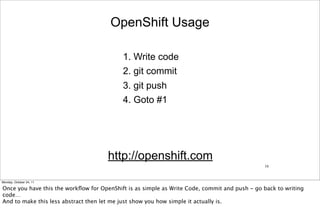 OpenShift Express Intro | PPT