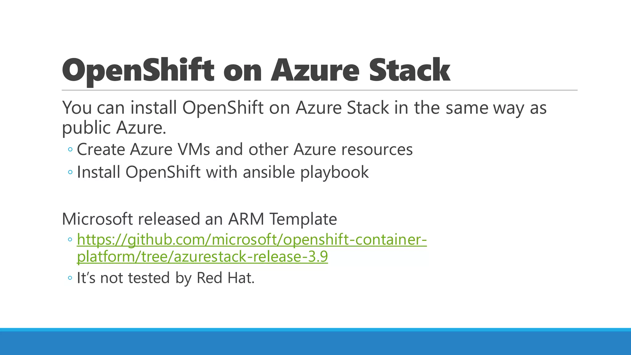 Open shift on azure stack | PDF