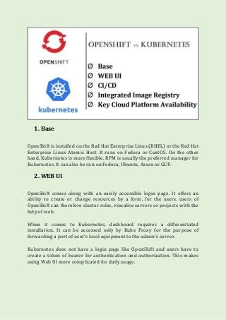 OpenShift vs Kubernetes | what are the differences? Expert views