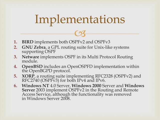 Open Shortest Path First | PPTX