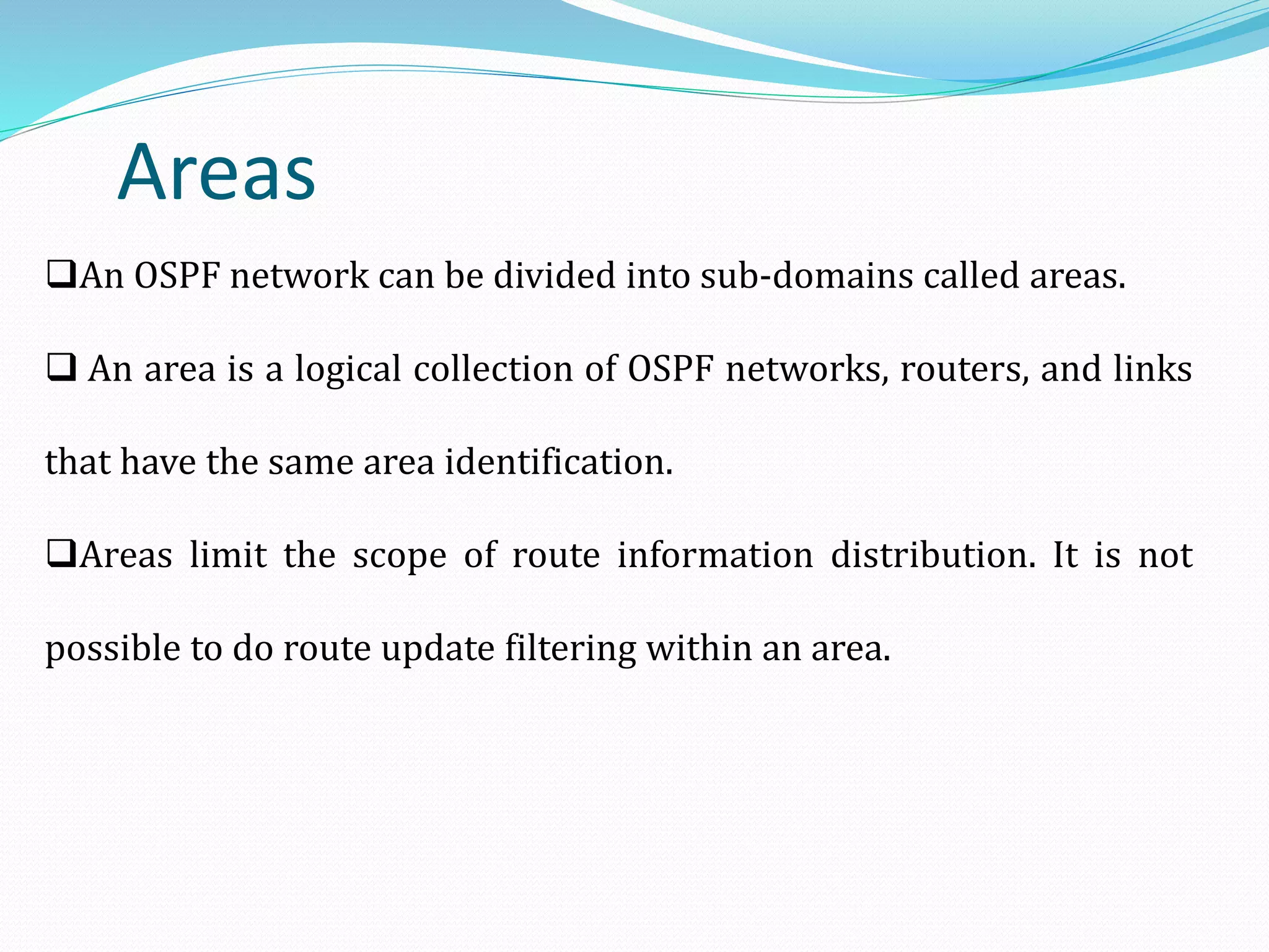 Open shortest path first (ospf) | PPTX