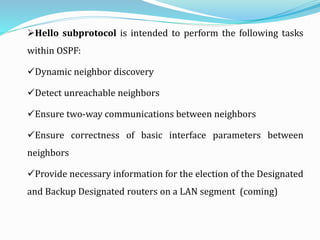 Open shortest path first (ospf) | PPTX