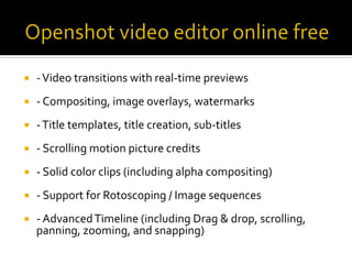 Openshot video editor online free | PPT