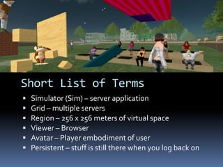 Open Sim As An Alternative To Second Life | PPT