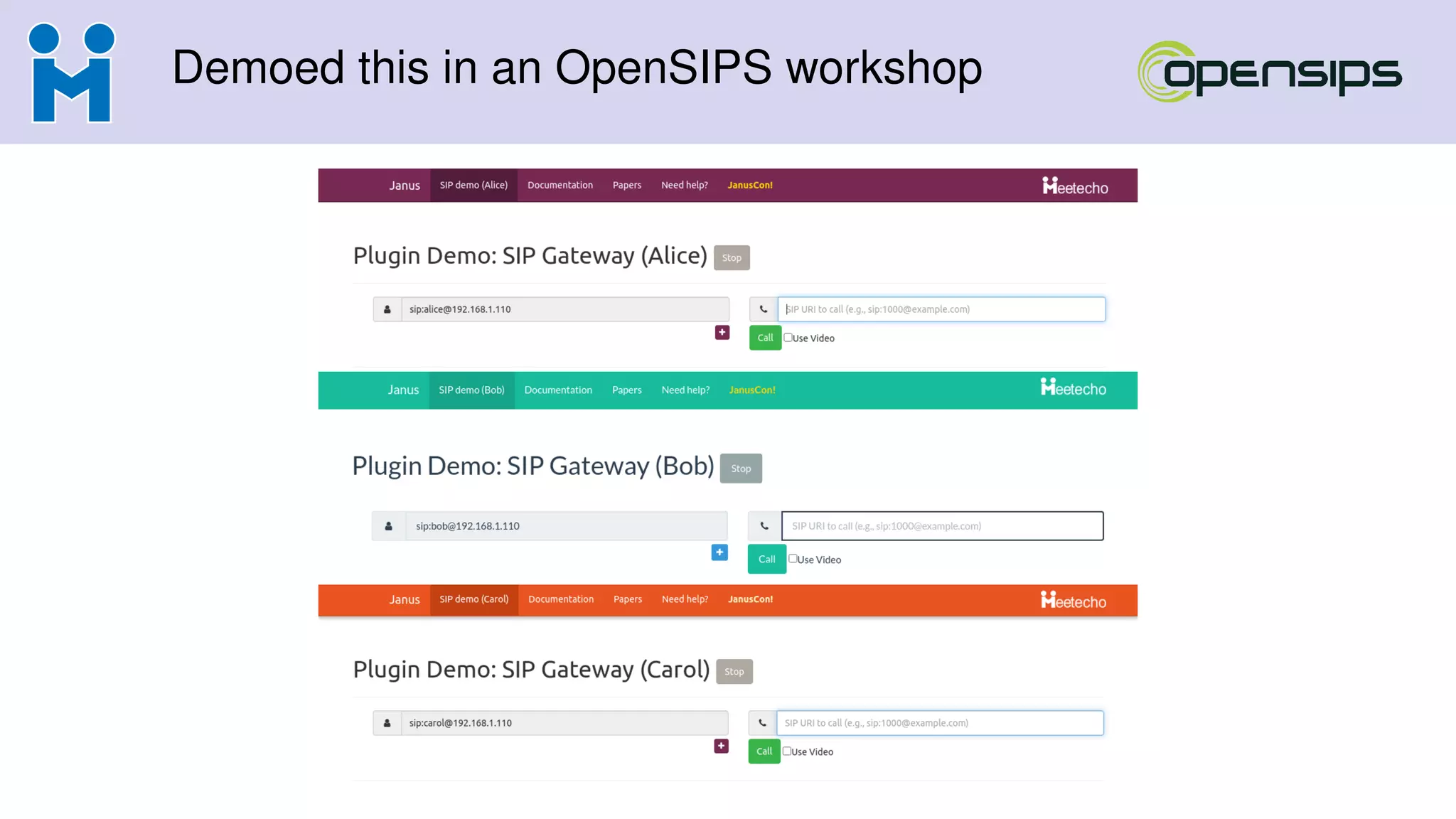 SIP transfer with Janus/WebRTC @ OpenSIPS 2022 | PDF
