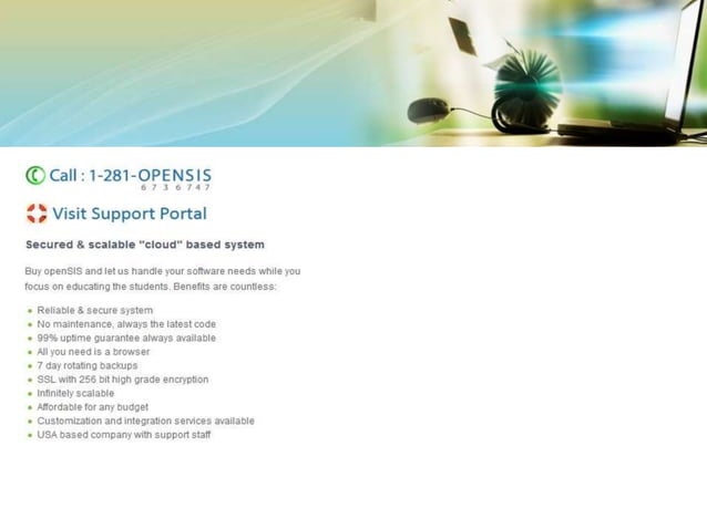 openSIS - A portal that is must for the educational system | PPT