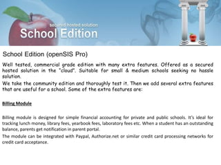 openSIS - A portal that is must for the educational system | PPT