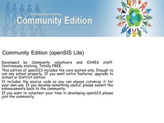 openSIS - A portal that is must for the educational system | PPT