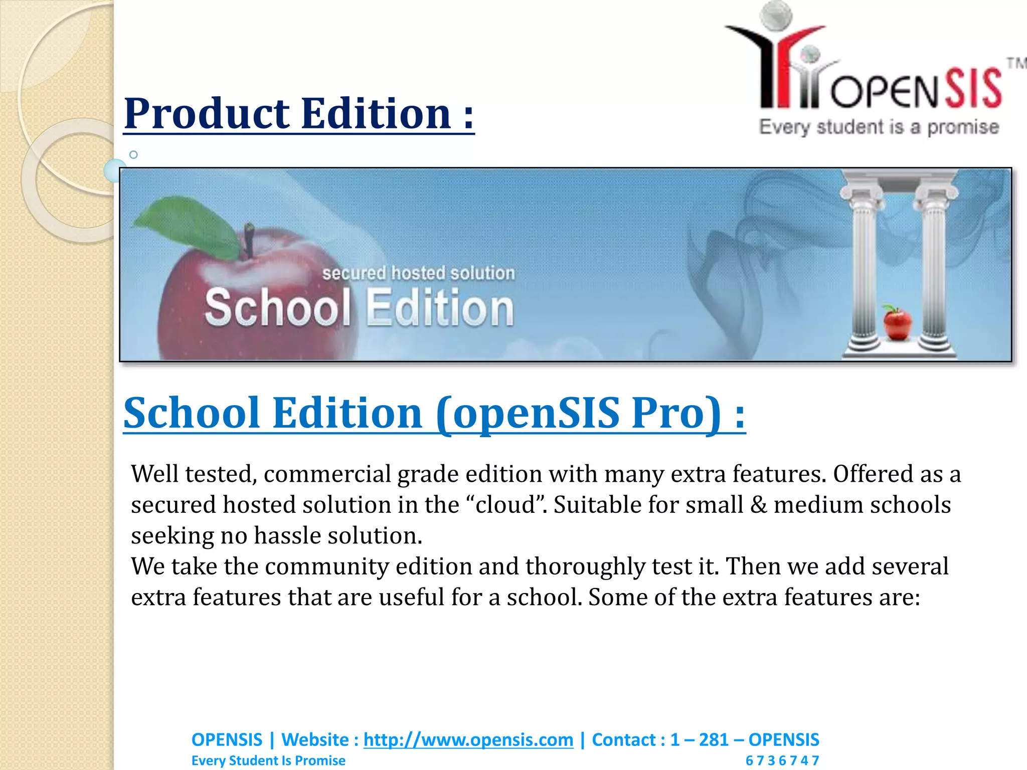 Open sis - benefits of student information system | PPTX