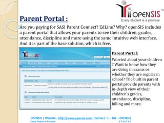 Open sis - benefits of student information system | PPTX