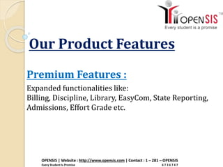 Open sis - benefits of student information system | PPTX