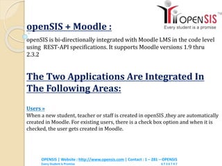 Open sis - benefits of student information system | PPTX