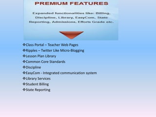 OpenSIS - Features | PPTX