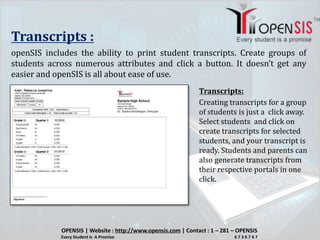 OpenSIS - Student Information System | PPT