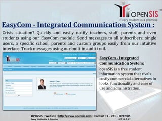 OpenSIS - Student Information System | PPT