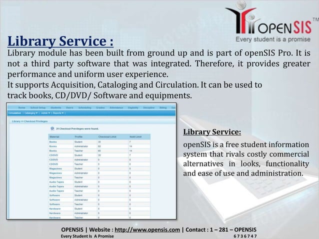 OpenSIS - Student Information System | PPT