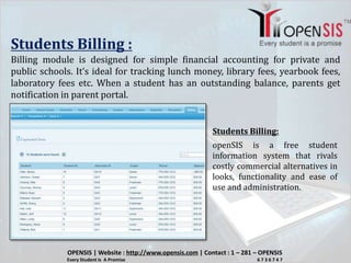 OpenSIS - Student Information System | PPT