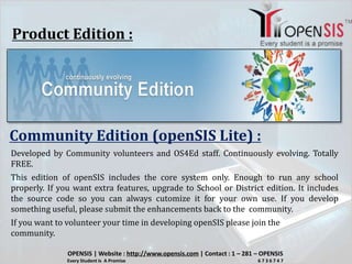 OpenSIS - Student Information System | PPT