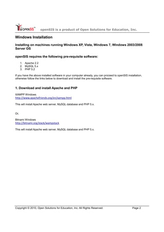 Open sis installation_guide | PDF
