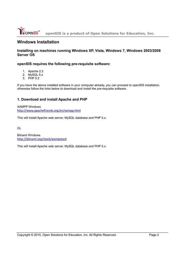 Open sis installation_guide | PDF