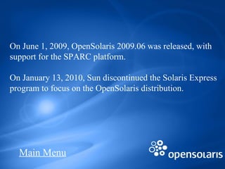 Opensolaris 100511031132-phpapp02 | PPT