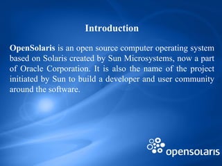 Opensolaris 100511031132-phpapp02 | PPT