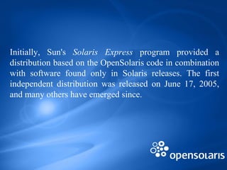 Opensolaris 100511031132-phpapp02 | PPT