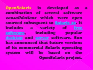 Open Solaris | PPT